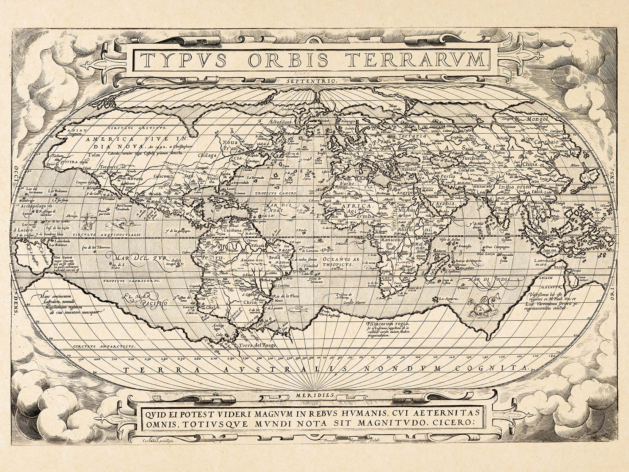 Typvs Orbis Terrarvm [Map of the World] - 1579 – Antique Cartographer